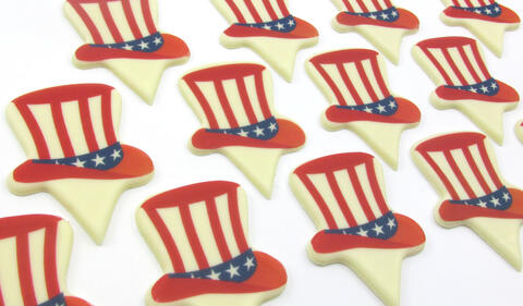 Top Hat with Stars and Stripes | Chocolates A La Carte